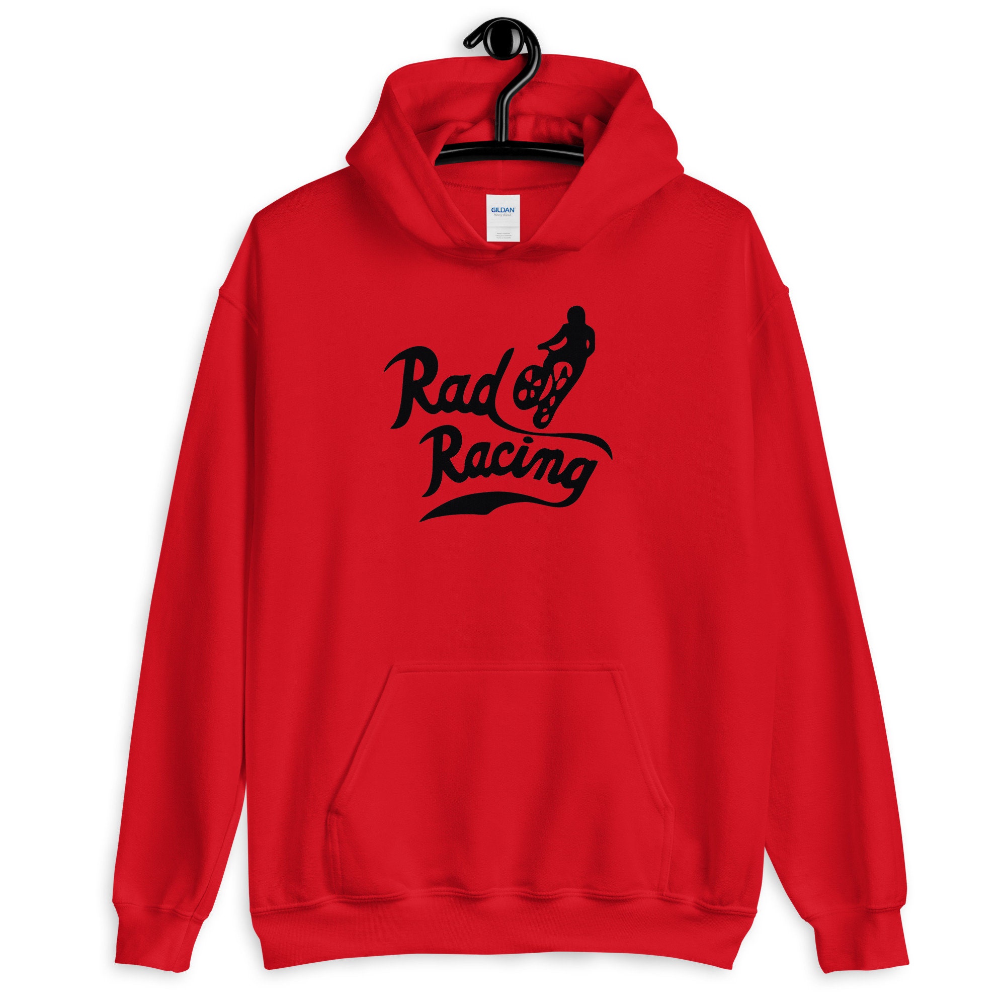 Classic Vintage 80s Retro Rad Racing Red Hoodie - Etsy