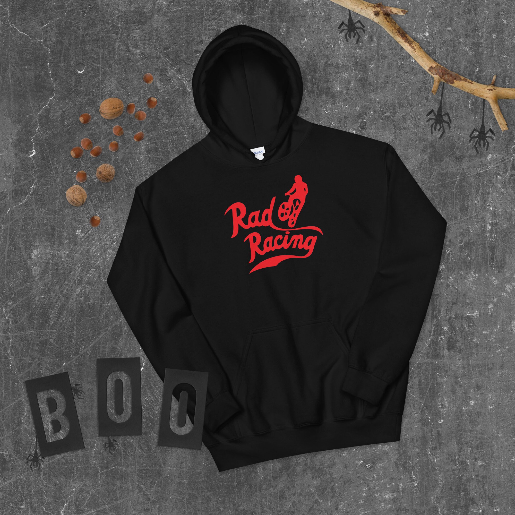 Classic Vintage 80s Retro Rad Racing Black Hoodie - Etsy