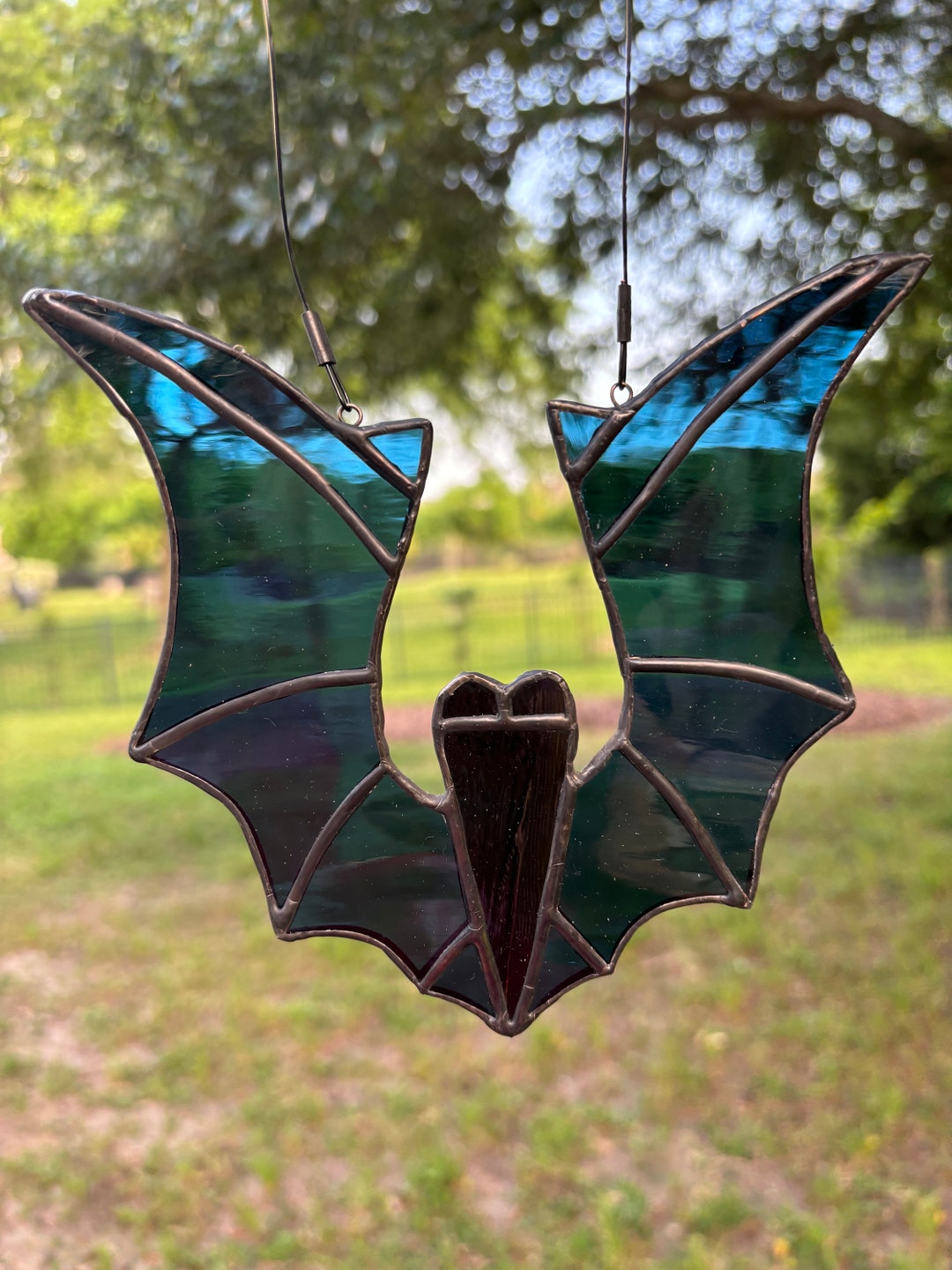 Hand Crafted Stained Glass Bat - Etsy