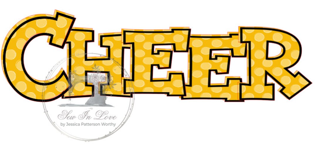 Gold Cheer Sublimation Design - Etsy