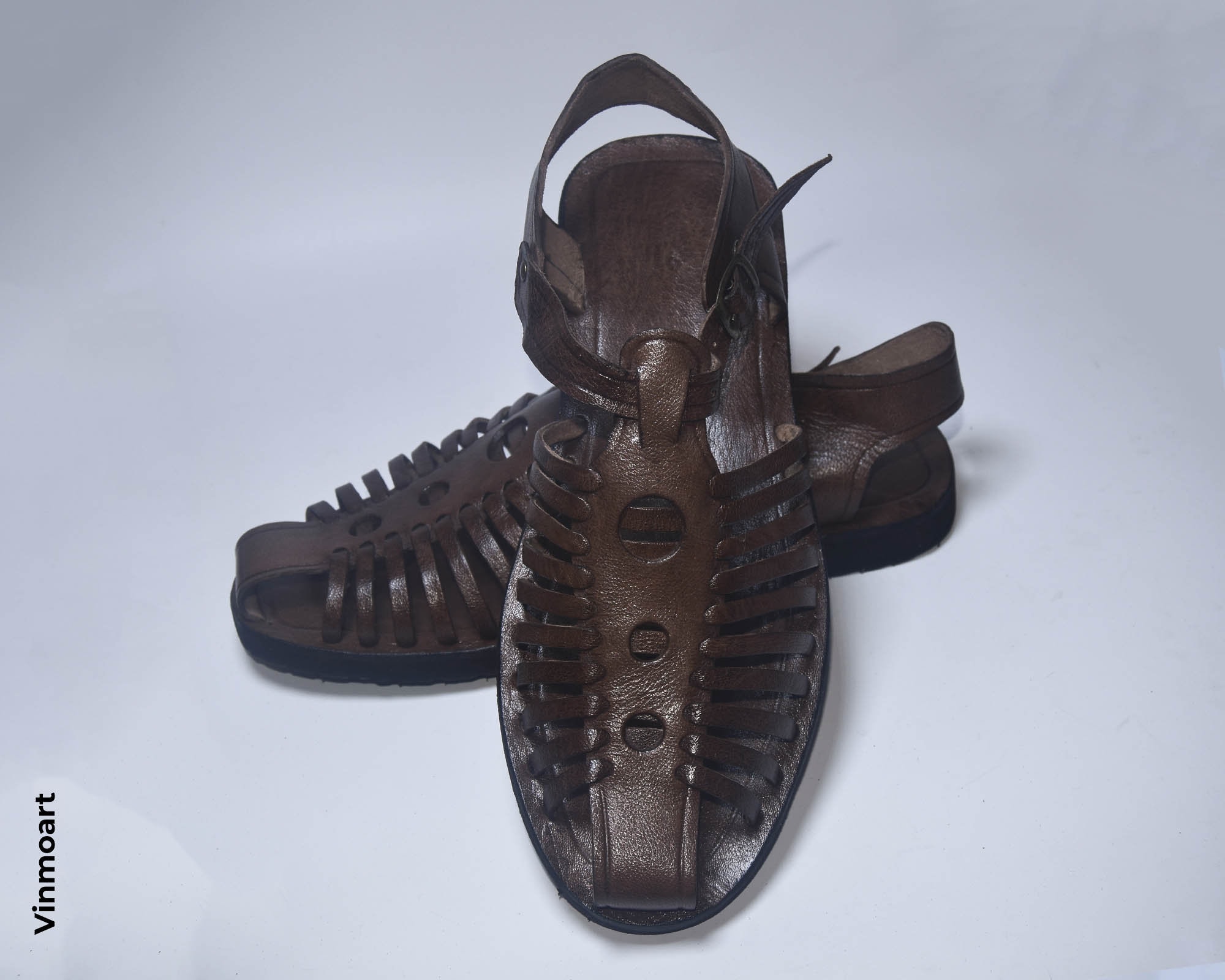 Brown Greek Style Sandals Handmade Leather Spartan Sandals - Etsy