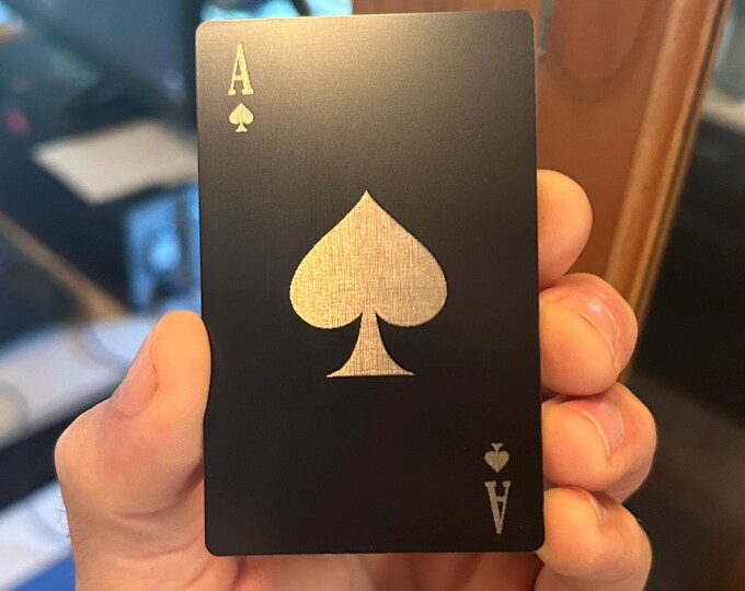 Unusual Vintage Cloisonné Enamel on Brass Playing Card /king of Spades ...