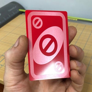 Metal Skip Cancel Undo Cards Matte Black Anodized Aluminum Laser ...