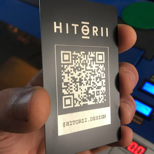 Metal Qr Code Business Card - Etsy