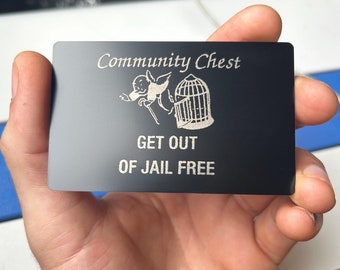 Get Out of Jail Free Card Aluminum Metal Multiple Color Options - Etsy
