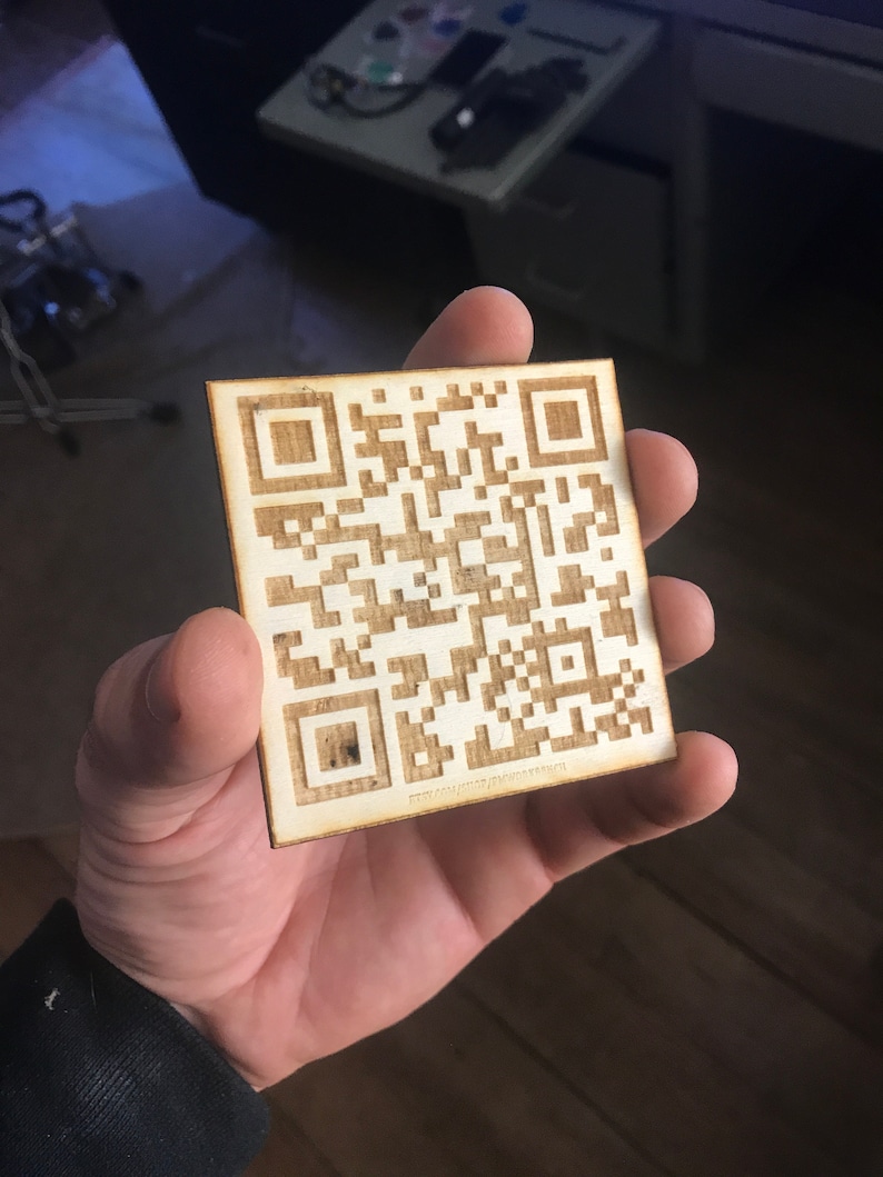 Wooden Qr Codes Personalized Qr Codes Laser Engraved Wood Etsy Canada 