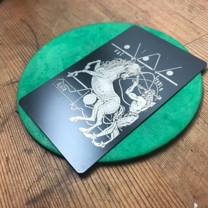 Custom Metal Name Cards With First and Last Name Plate Engraving ...