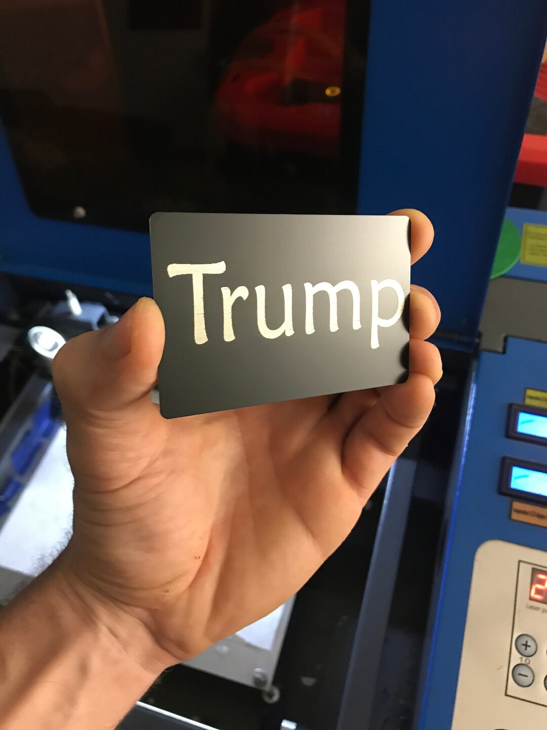 Trump Card Metal Gag Gift Card, Anodized Aluminum Laser Engraving Text ...