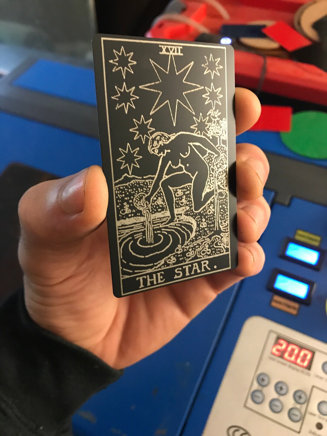 The Star Metal Tarot Giftcard Laser Engraving Matte - Etsy