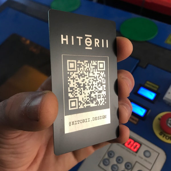 Metal Business Cards With Qr Code - Etsy