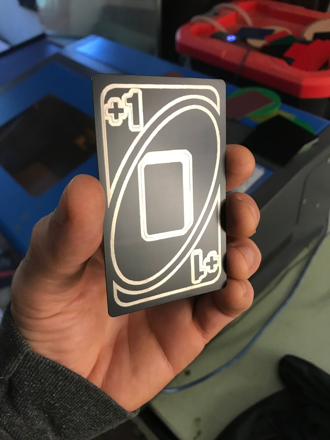 Plus +1 Metal Playing Card, Laser Engraved Anodized Aluminum Giftcard ...