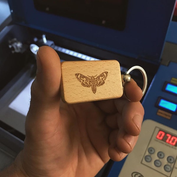 Wooden Keychain - Etsy