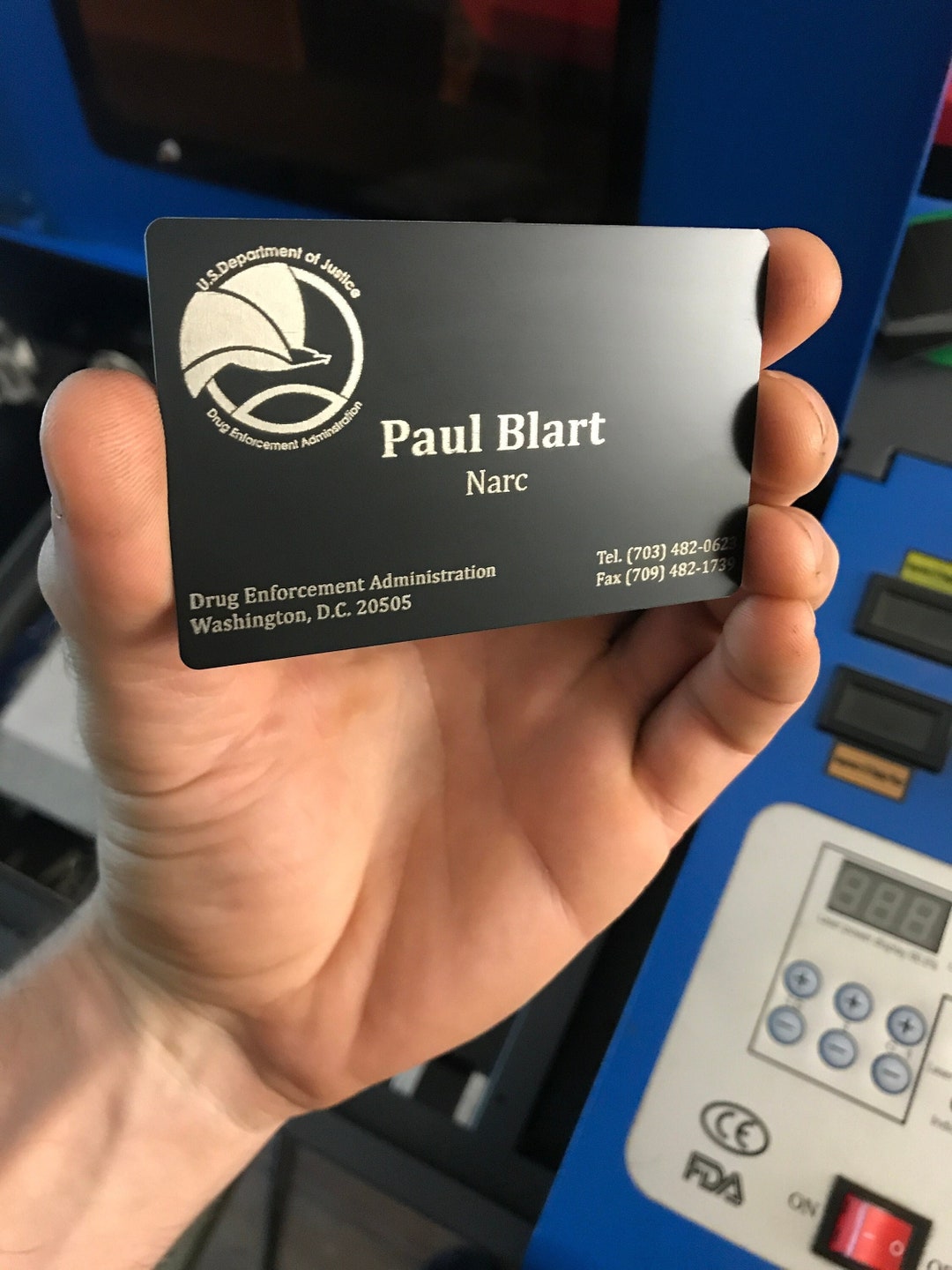 Custom DEA Metal Gift Card, Personalized Anodized Aluminum Laser ...