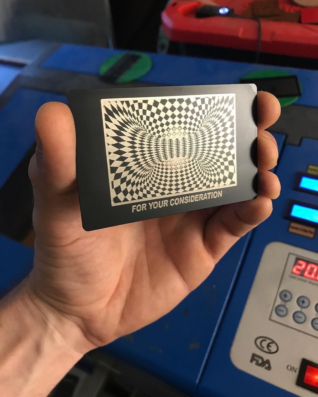 Psychedelic for Your Consideration Laser Engraving, Surreal Gift Card ...