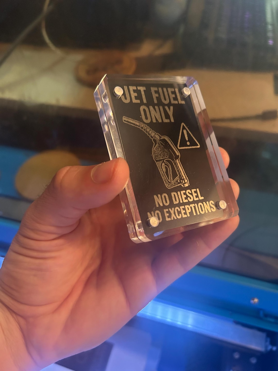 Metal Jet Fuel Only Laser Engraved Placard, Anodized Aluminum Product ...