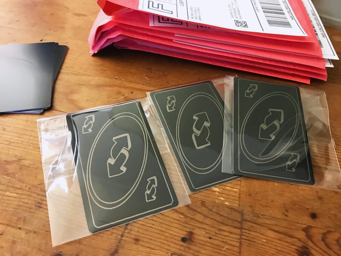 Metal Reverse Card - Matte Black Aluminum Gaming Meme Gift Card ...