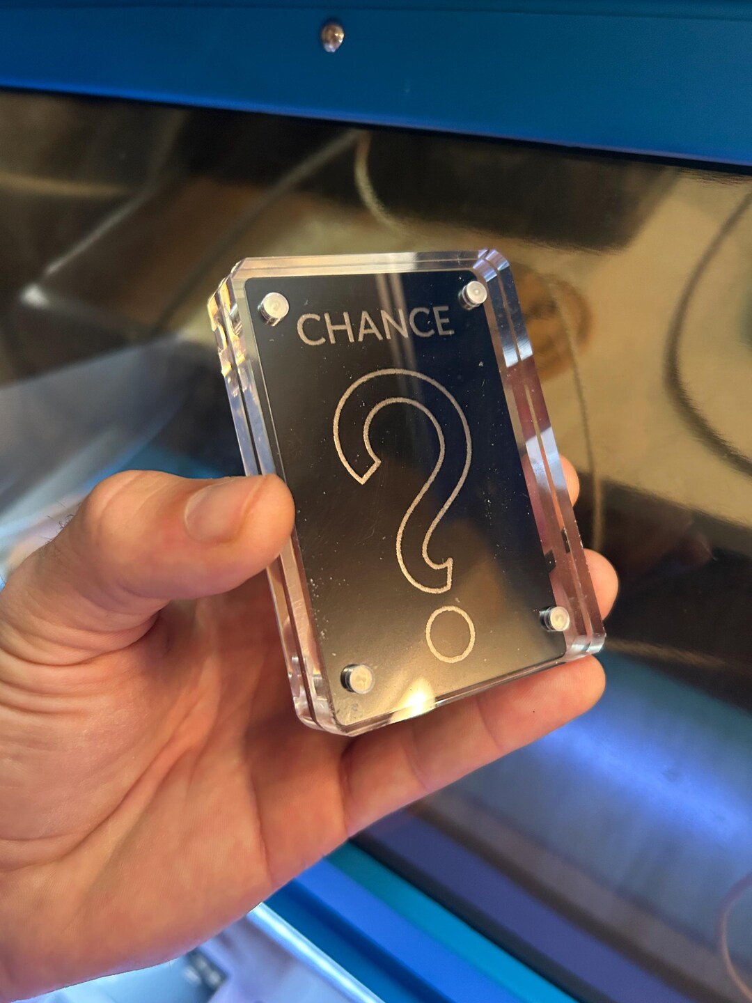 Metal "chance Card" Laser Engraved Anodized Aluminum Board Game ...