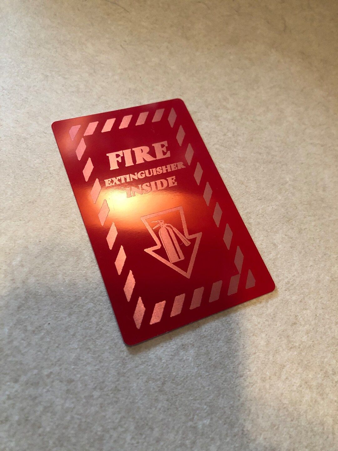 Fire Extinguisher Inside, Fire Safety Mini Placard Signage for Disaster ...