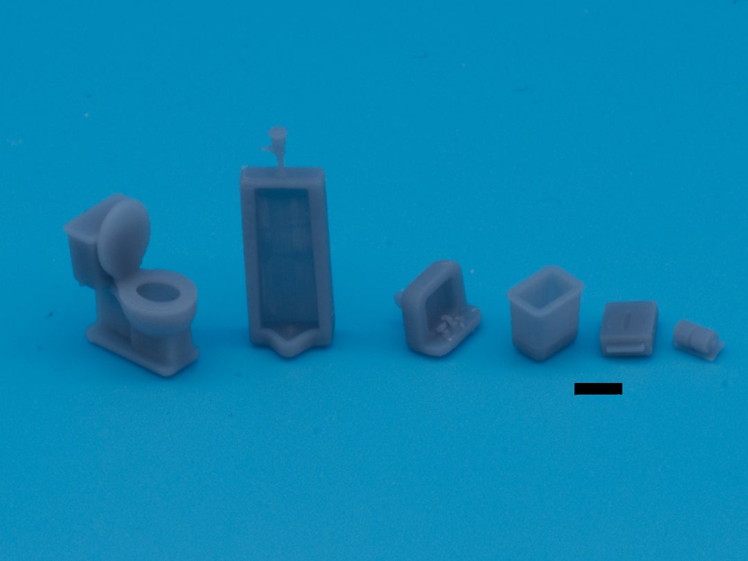 HO Scale Restroom Props - Unpainted - Etsy