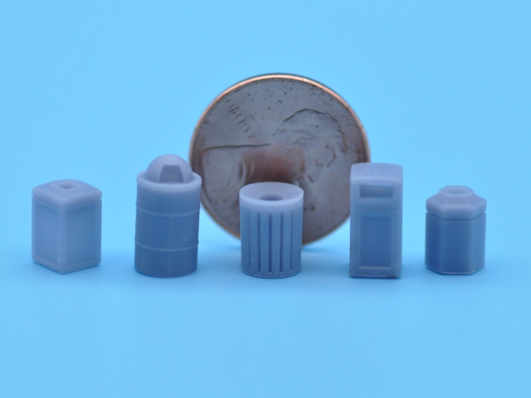 HO Scale Trash Cans - Unpainted - Etsy