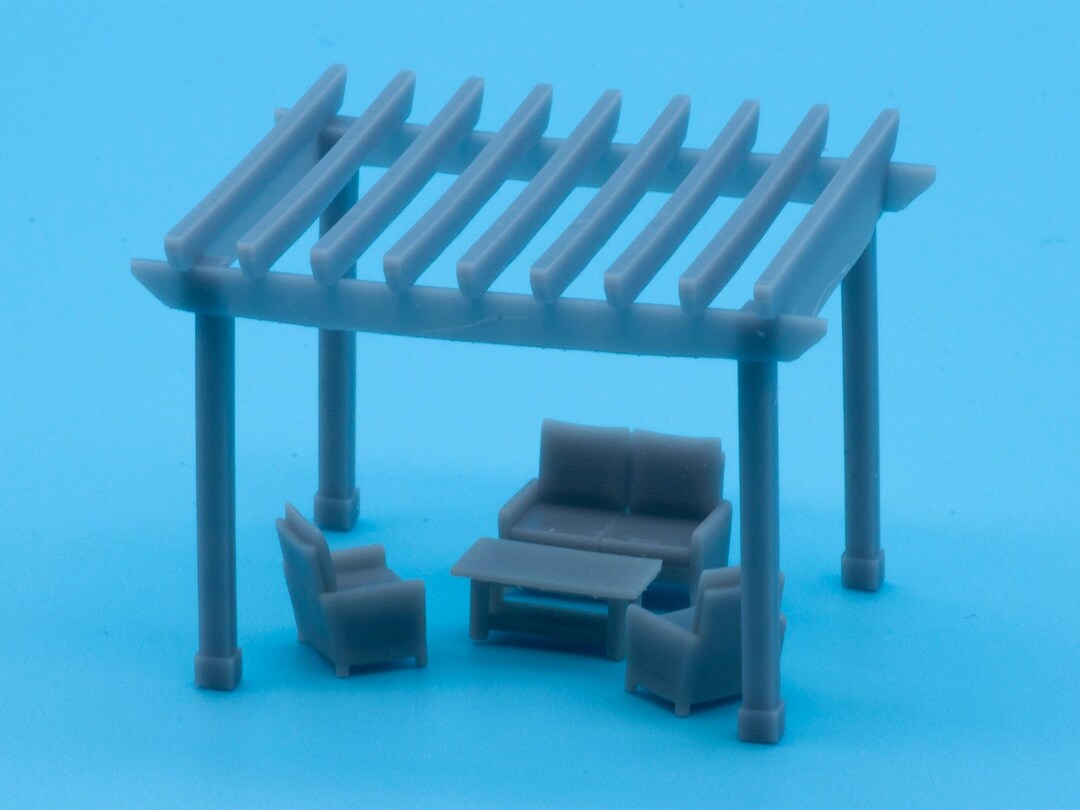 HO Scale Patio Set - Unpainted - Etsy