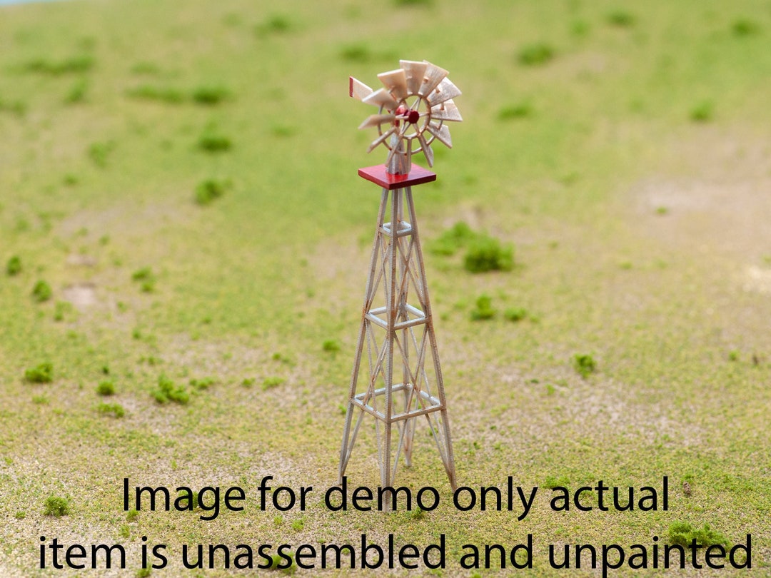 HO Scale Windmill - Unpainted - Etsy