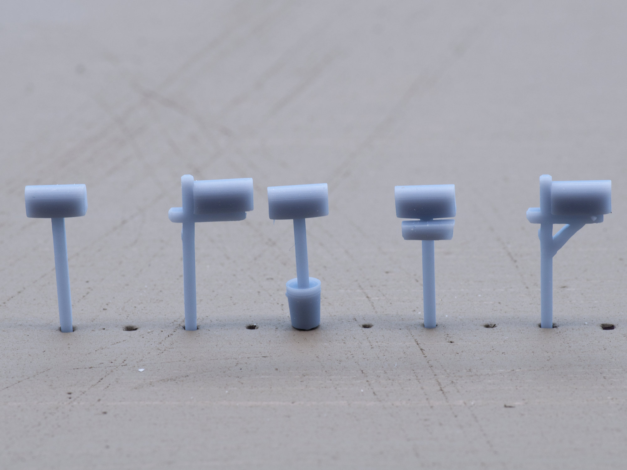 HO Scale Rural Mailboxes - Unpainted - Etsy
