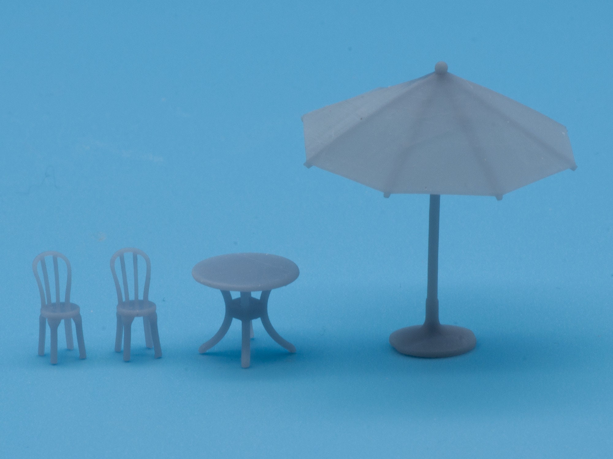 HO Scale Bistro Set Unpainted - Etsy