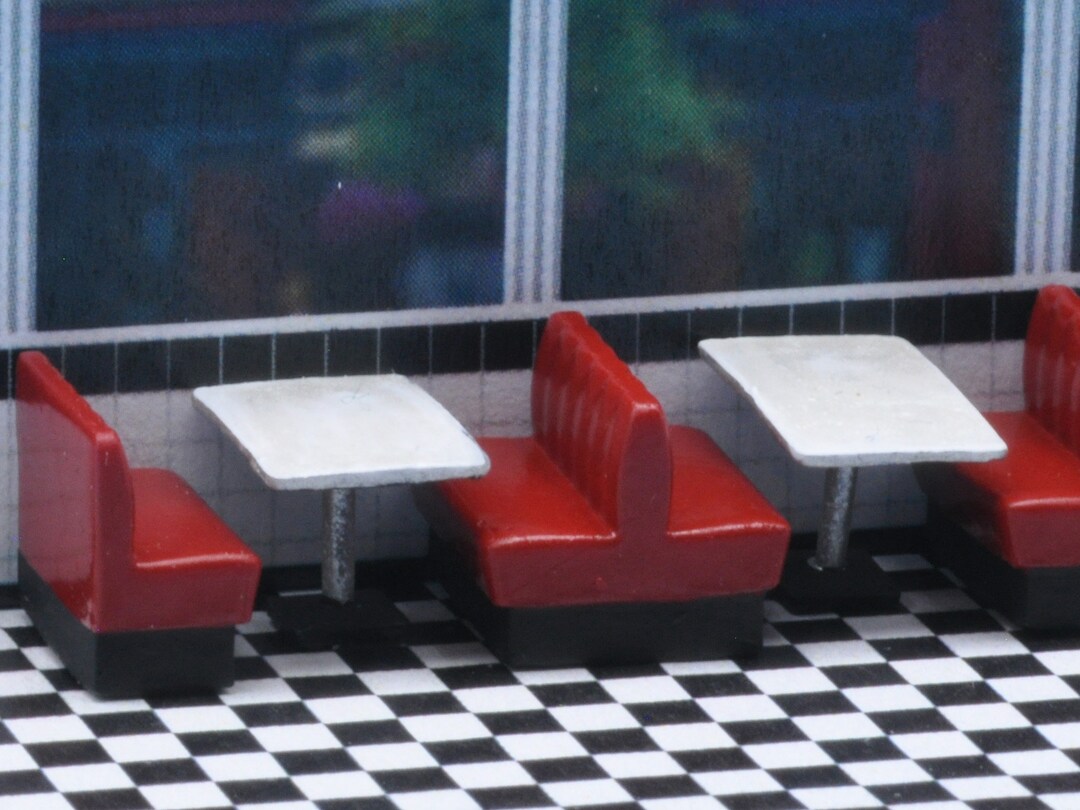 HO Scale Diner Booth Set Unpainted - Etsy