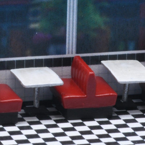 HO Scale Diner Booth Set Unpainted - Etsy