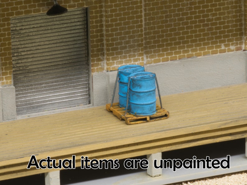 HO Scale Pallet of Barrels - Unpainted - Etsy