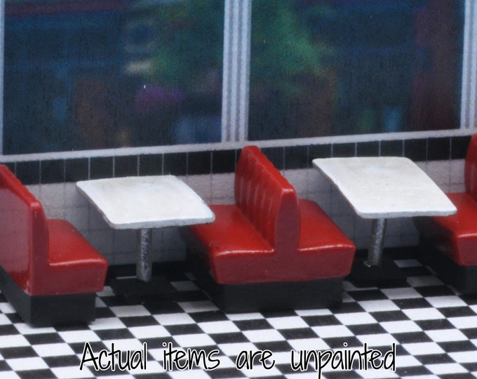HO Scale Diner Booth Set - Unpainted - Etsy