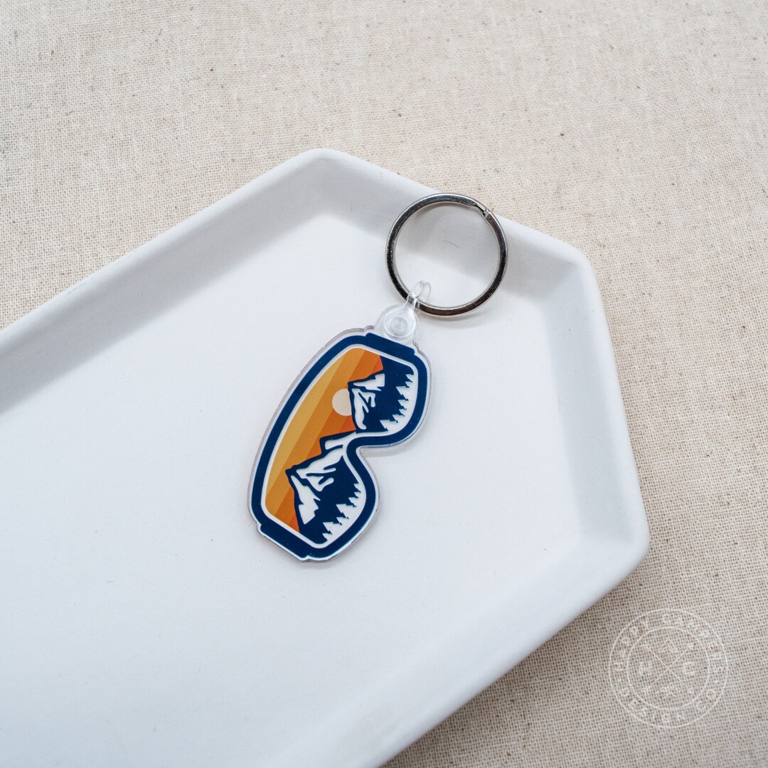 Ski Goggles | Acrylic Keychain | Modern Keychain - Etsy