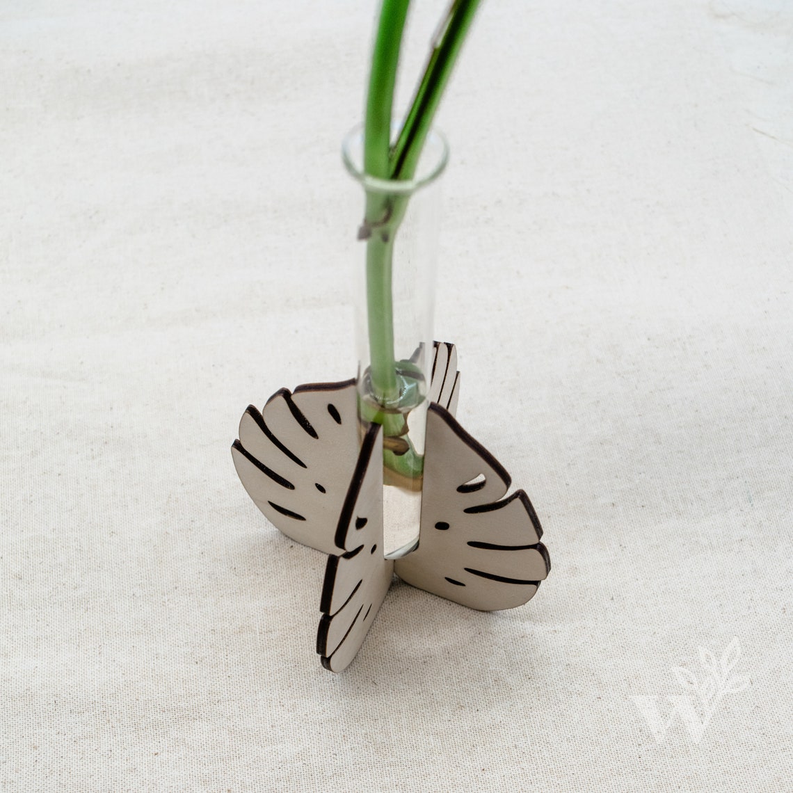 Monstera Leaf Wood Propagation Stand | Test Tube Propagation Station ...