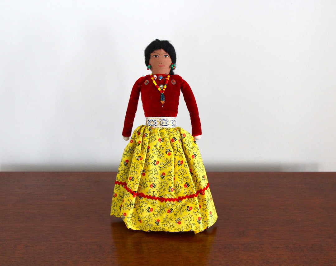 Dine/navajo Handmade Doll Made of Cloth With Bead Detailing and Hand ...
