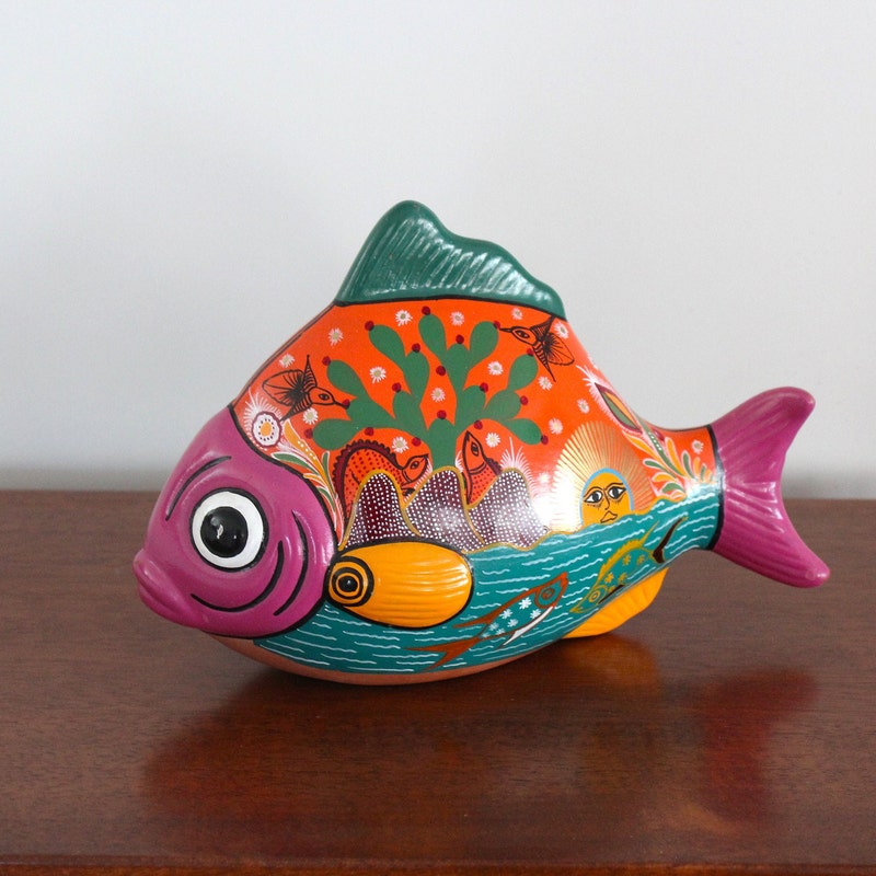 Clay Fish Sculpture - Etsy