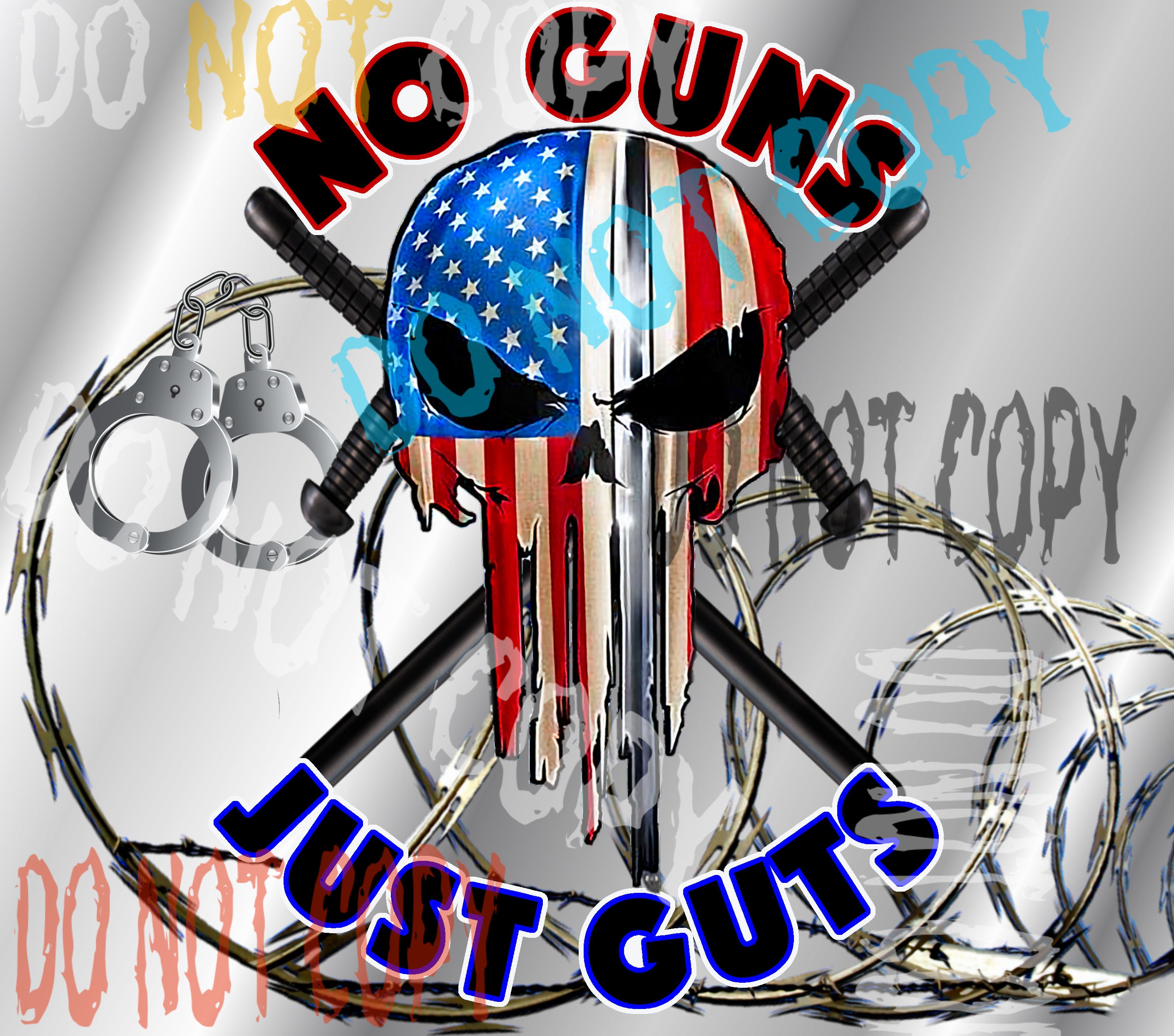 Correctional Officer No Guns Just Guts Thin Grey Line 20oz - Etsy