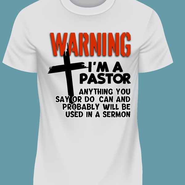 Pastor Warning Svg - Etsy
