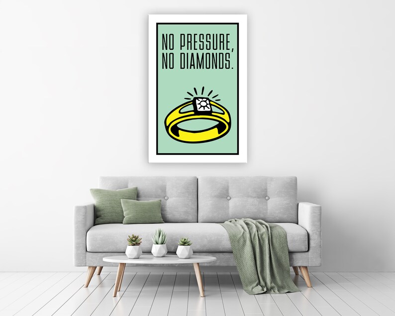 Monopoly No Pressure No Diamonds Ring Board Game Print Picture Poster ...