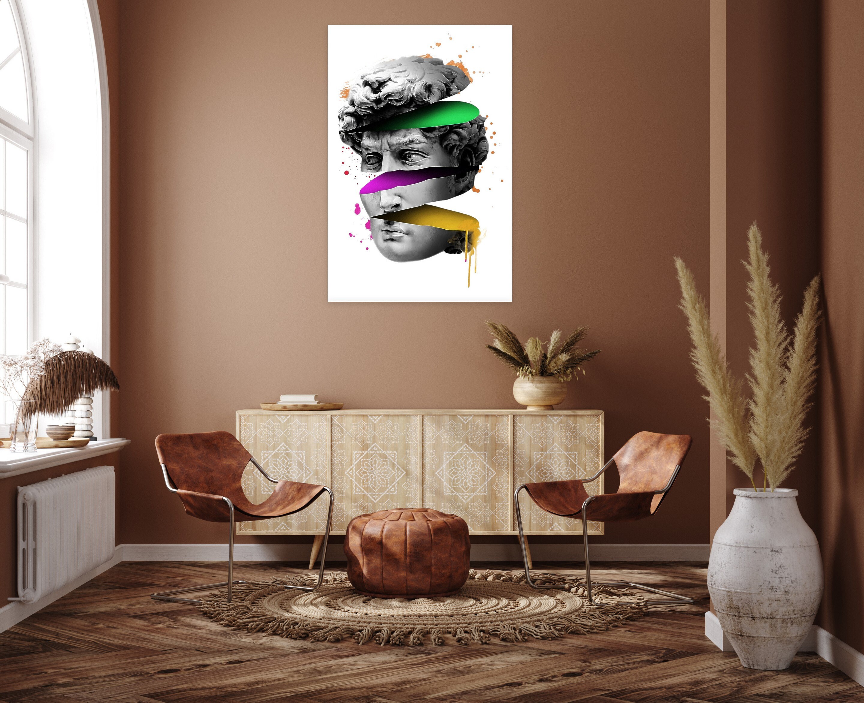 Modern Greek Mythology Canvas Art: Abstract Framed Print - Etsy