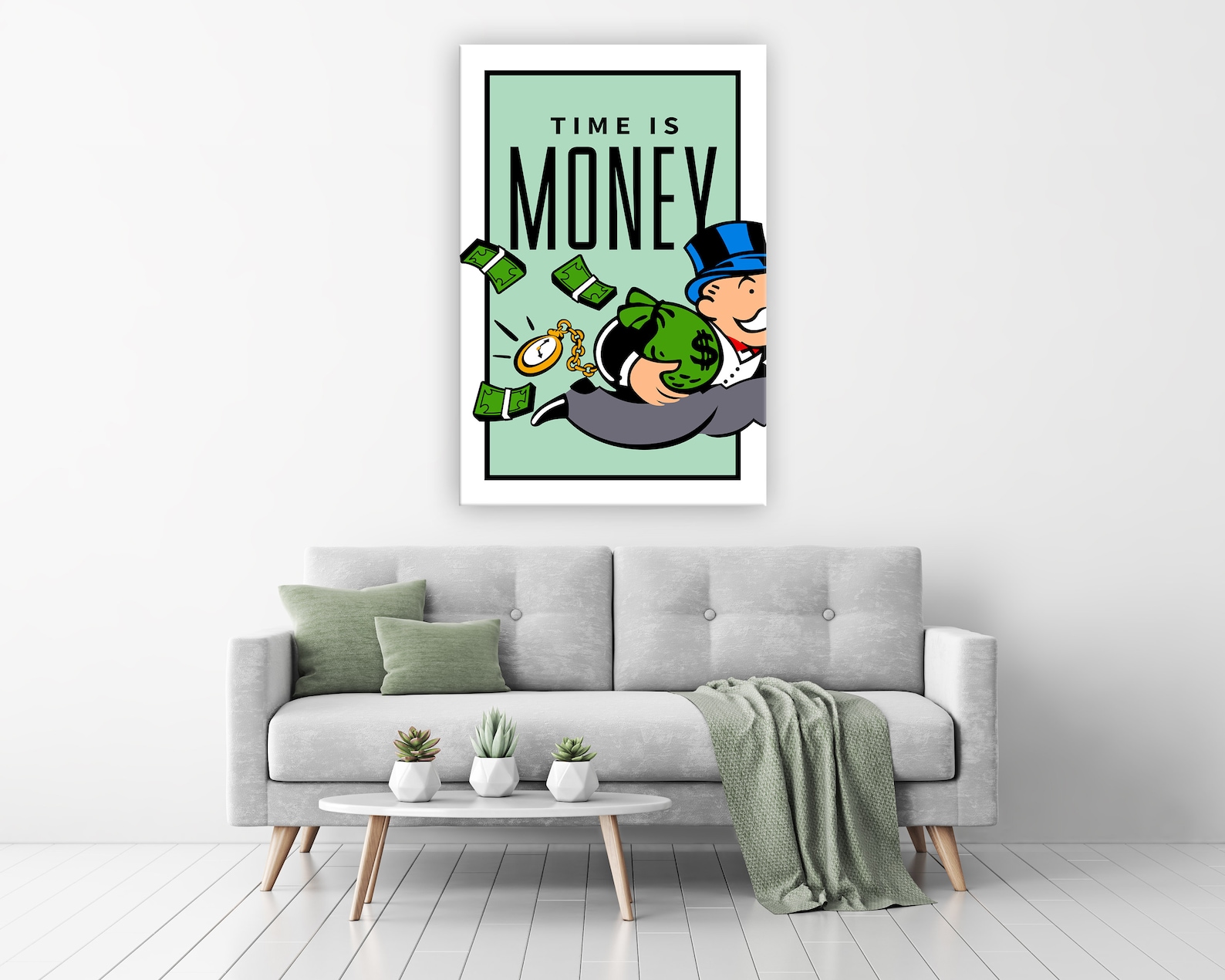 Monopoly Time is Money Board Game Print Picture Poster Painting Giclee ...