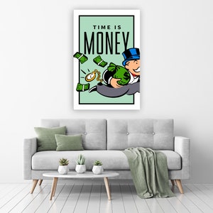 Monopoly Time is Money Board Game Print Picture Poster Painting Giclee ...