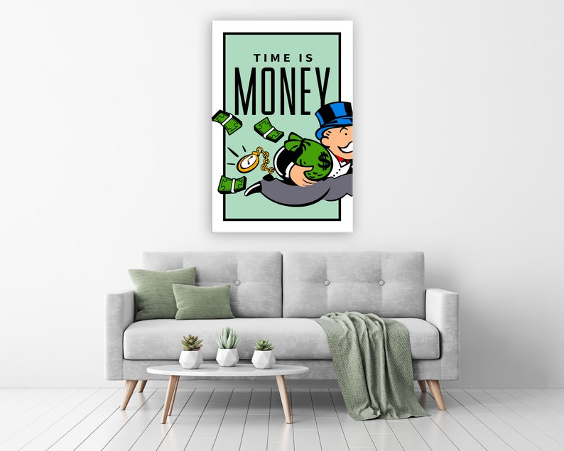 Monopoly Time is Money Board Game Print Picture Poster Painting Giclee ...