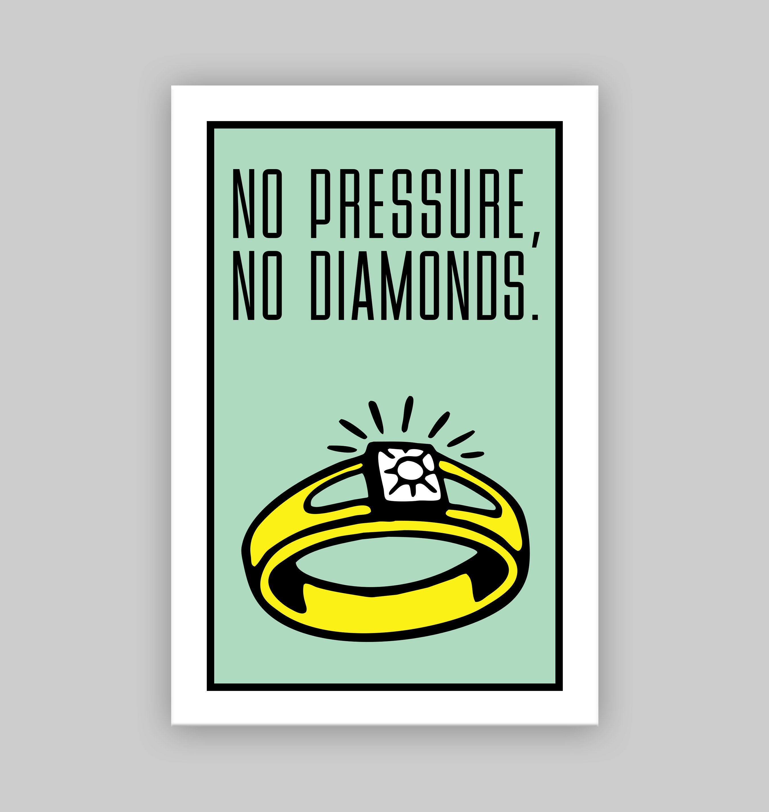 Monopoly No Pressure No Diamonds Ring Board Game Print Picture Poster ...
