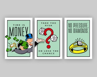 Monopoly Time is Money Board Game Print Picture Poster Painting Giclee ...