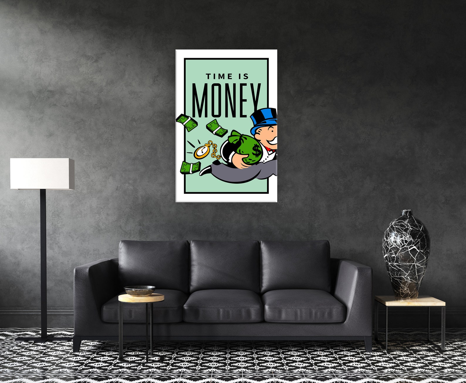 Monopoly Time is Money Board Game Print Picture Poster Painting Giclee ...