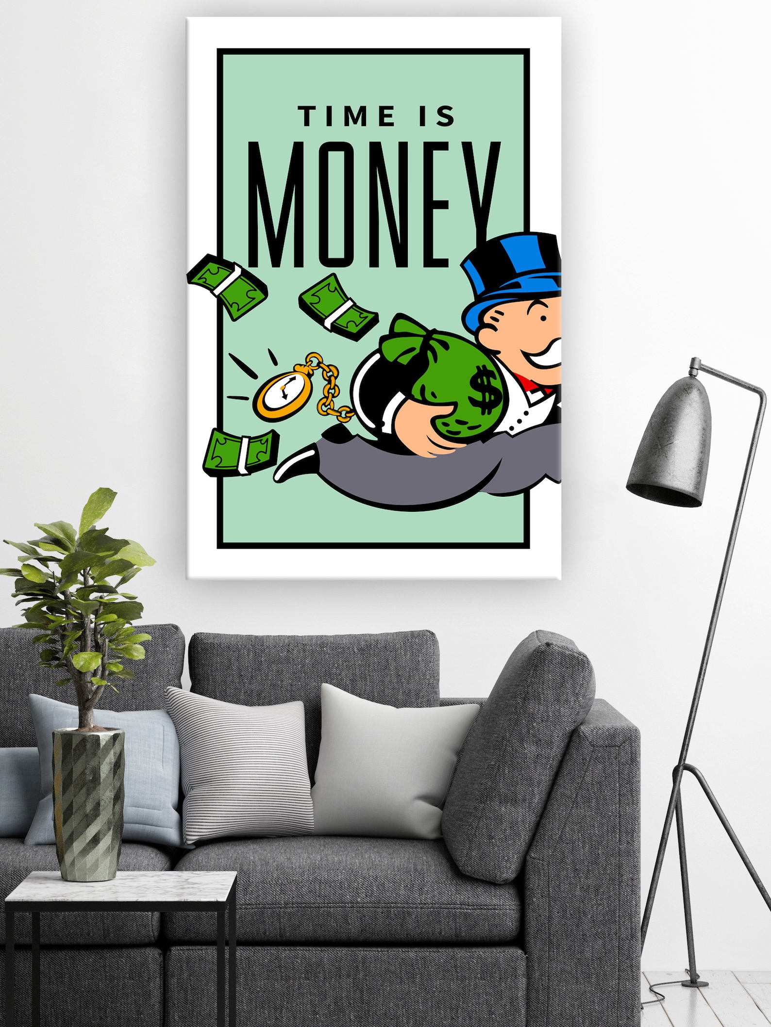 Monopoly Time is Money Board Game Print Picture Poster Painting Giclee ...