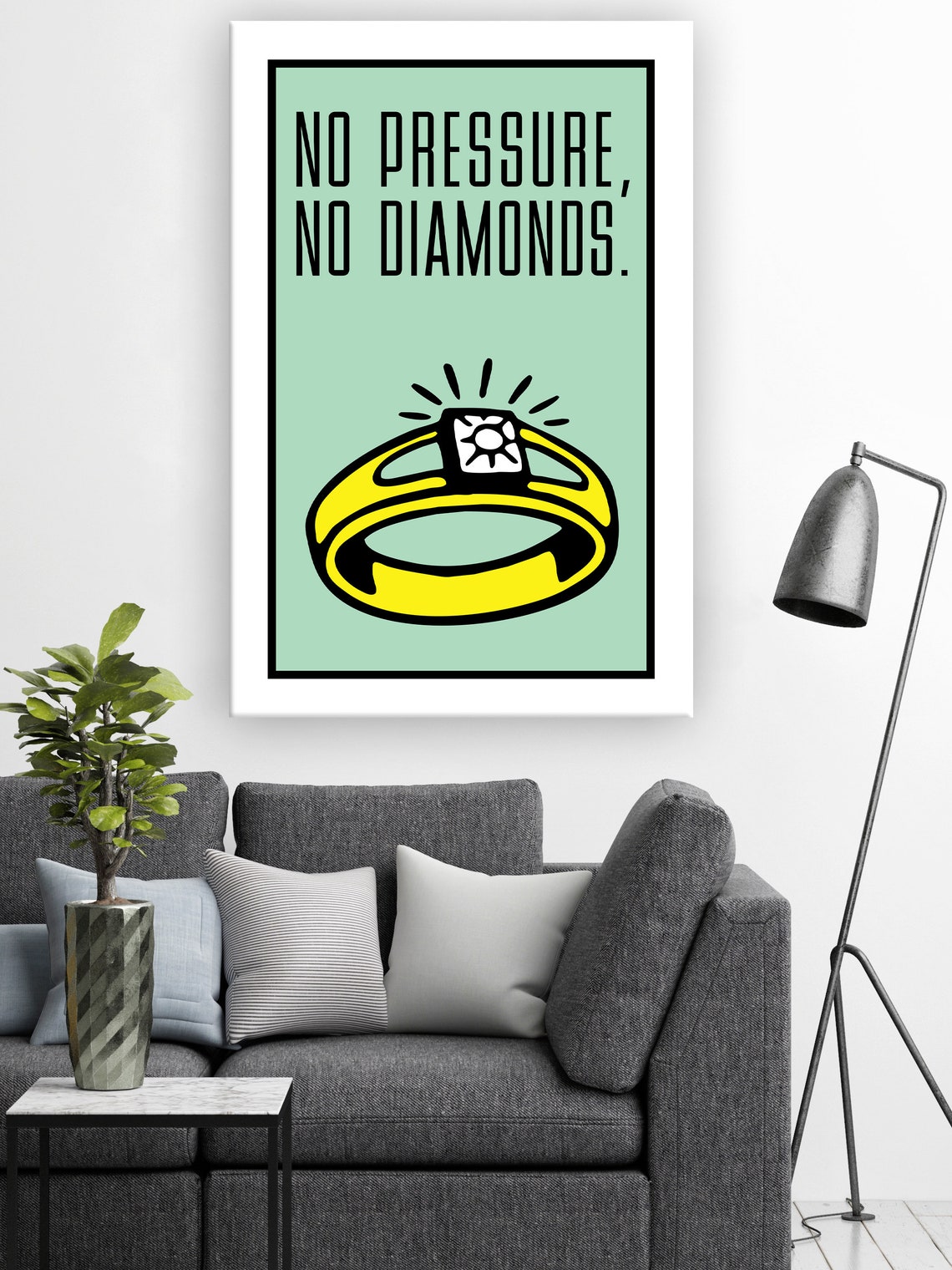 Monopoly No Pressure No Diamonds Ring Board Game Print Picture Poster ...