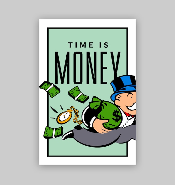Monopoly Time is Money Board Game Print Picture Poster - Etsy