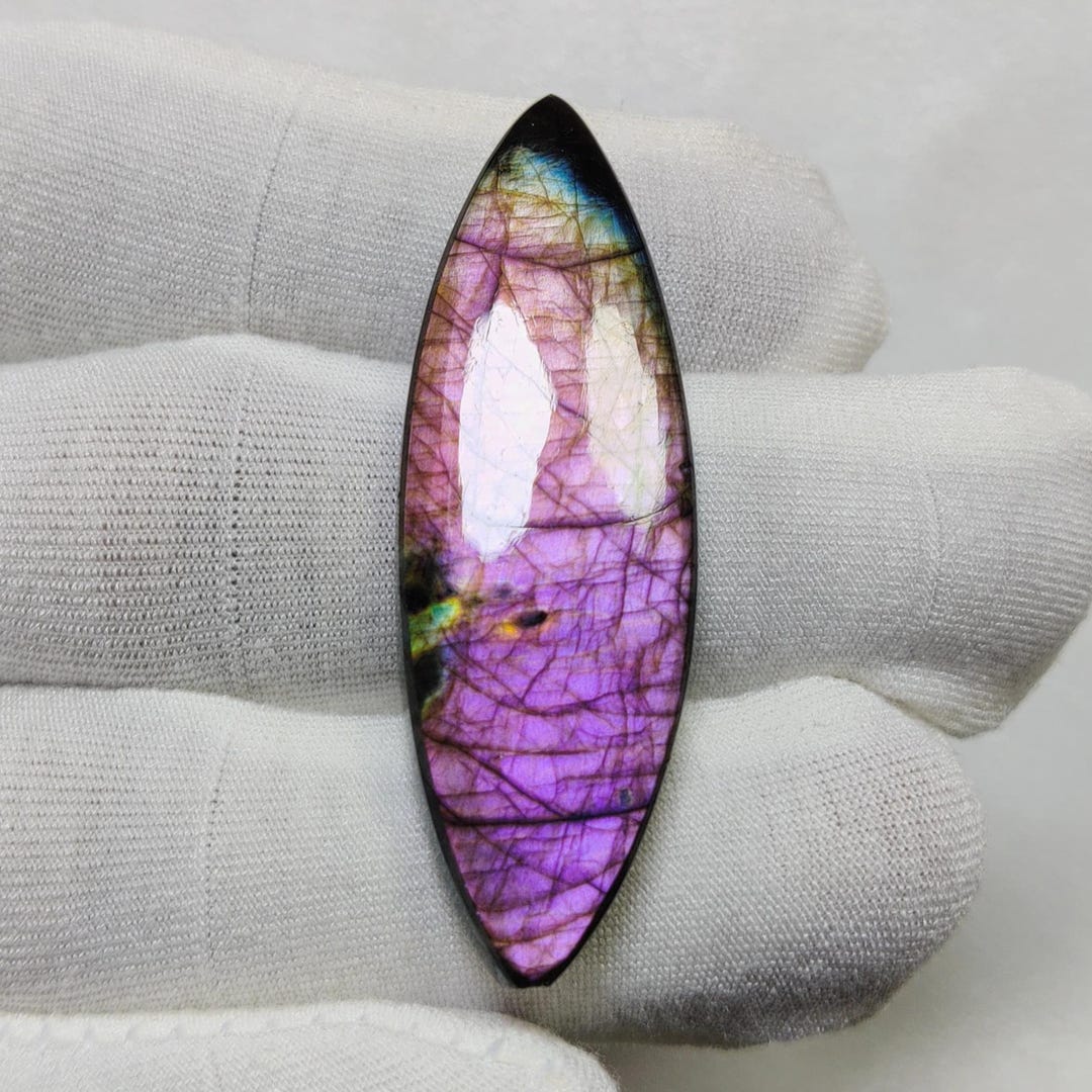 100% Natural Rare Pink Flash Labradorite Cabochon, Loose Polished ...